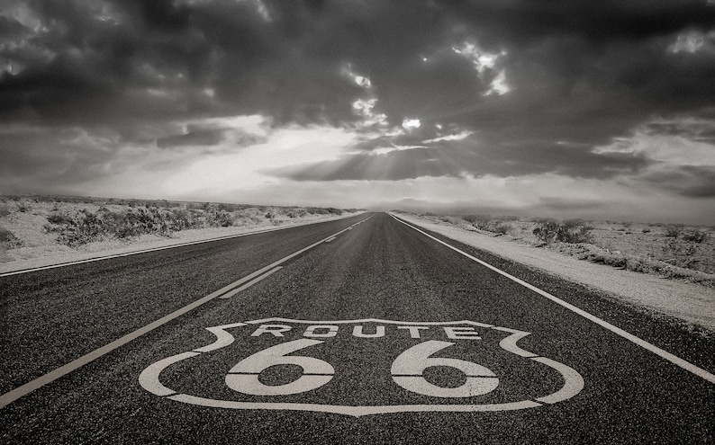 Route 66 - Black & White Digital Download - Etsy