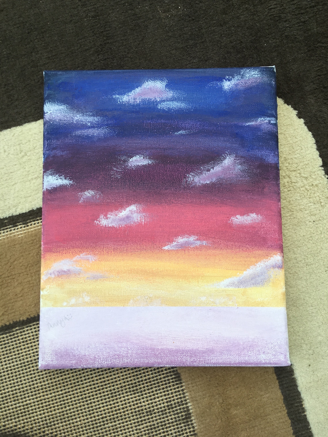 Stunning Sunset Gradient Painting on Canvas - Etsy