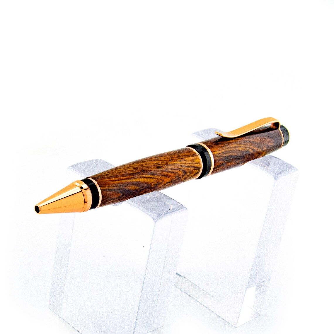 Big Ben Style Ballpoint Twist Pen With Cocobolo Wood & Copper Trim - Etsy