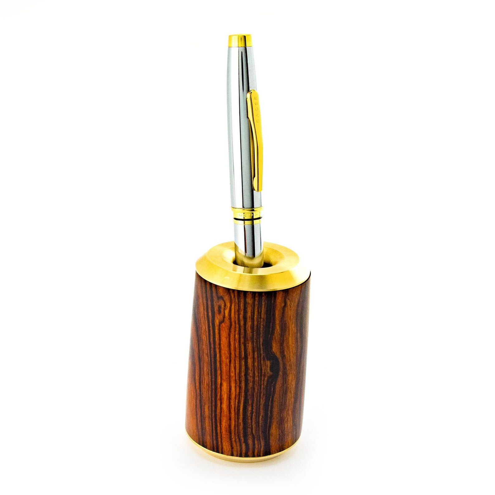 Desert Ironwood Solid Wood & Brass Single Pen Holder Stand Artisan ...