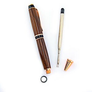 Big Ben Style Ballpoint Twist Pen With Cocobolo Wood & Copper Trim - Etsy