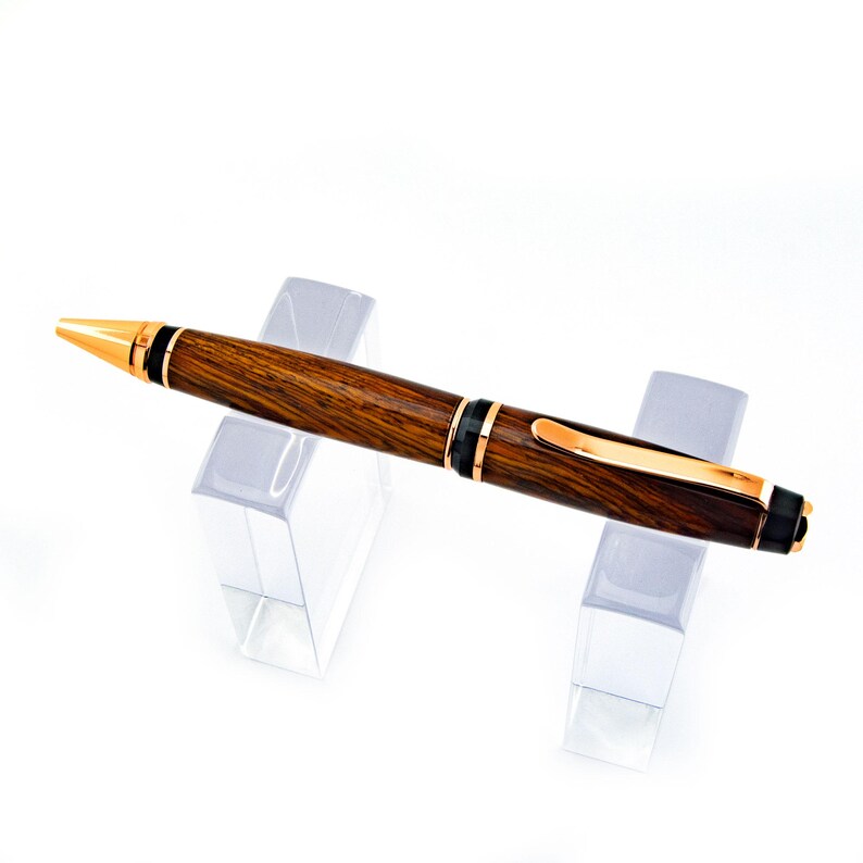 Big Ben Style Ballpoint Twist Pen With Cocobolo Wood & Copper Trim - Etsy