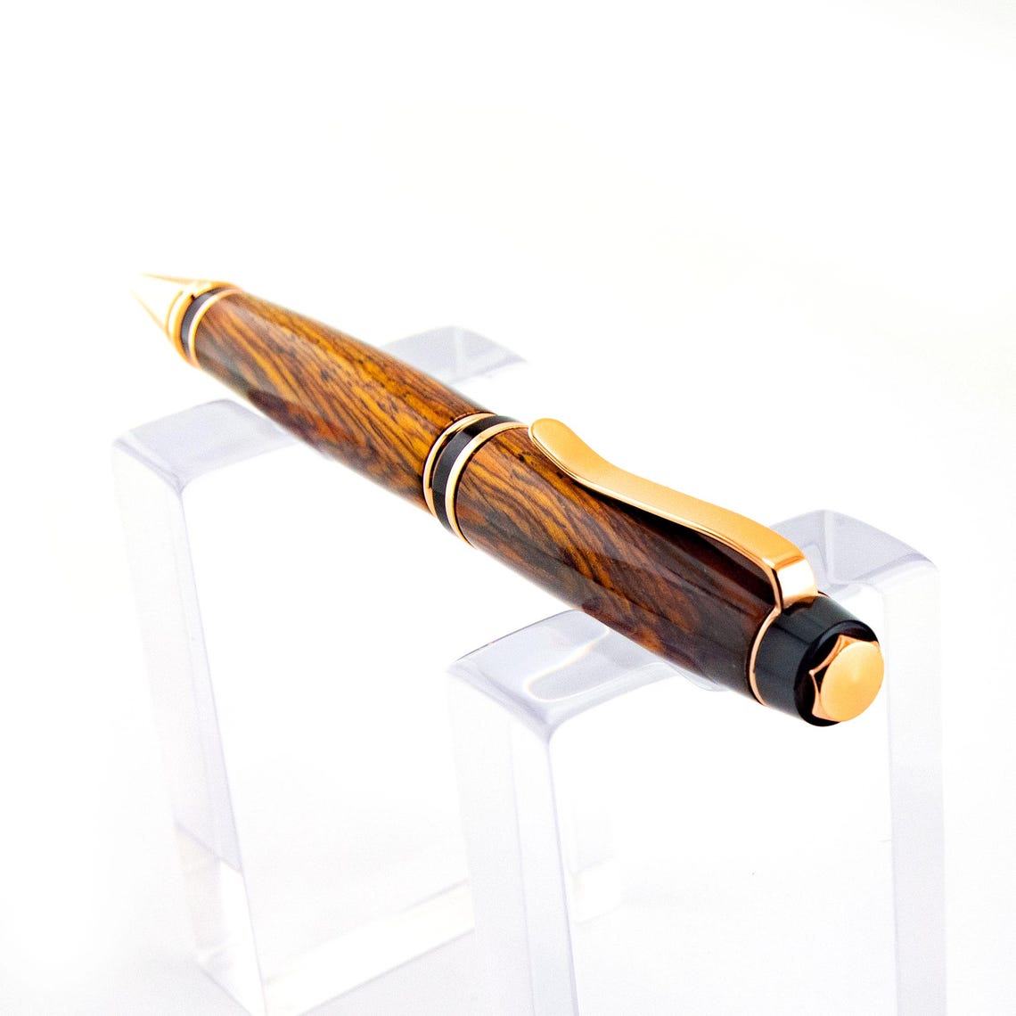 Big Ben Style Ballpoint Twist Pen With Cocobolo Wood & Copper Trim - Etsy