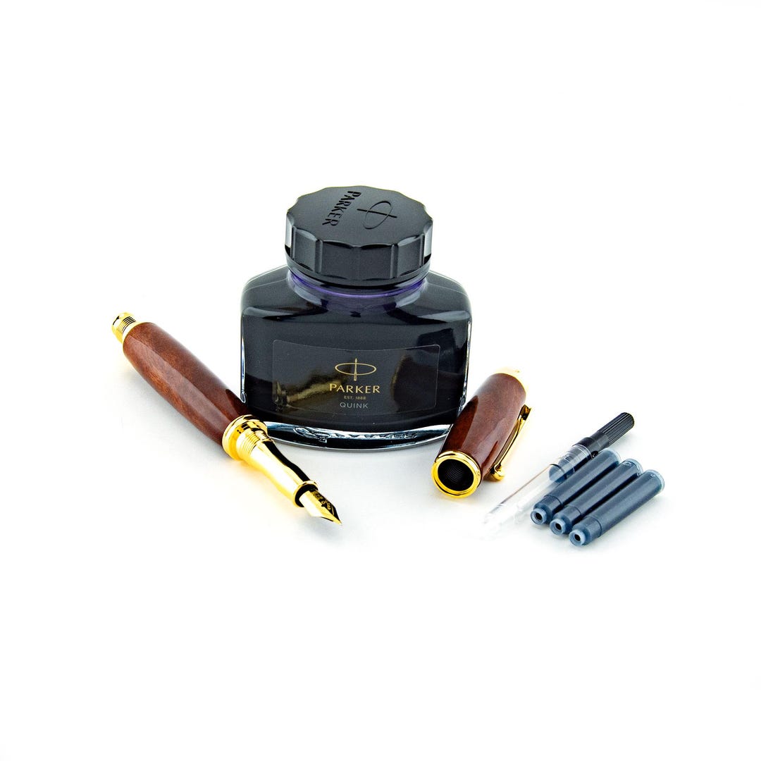 Artisan Crafted Virage Fountain Pen Red River Gum Burl Wood Parker ...