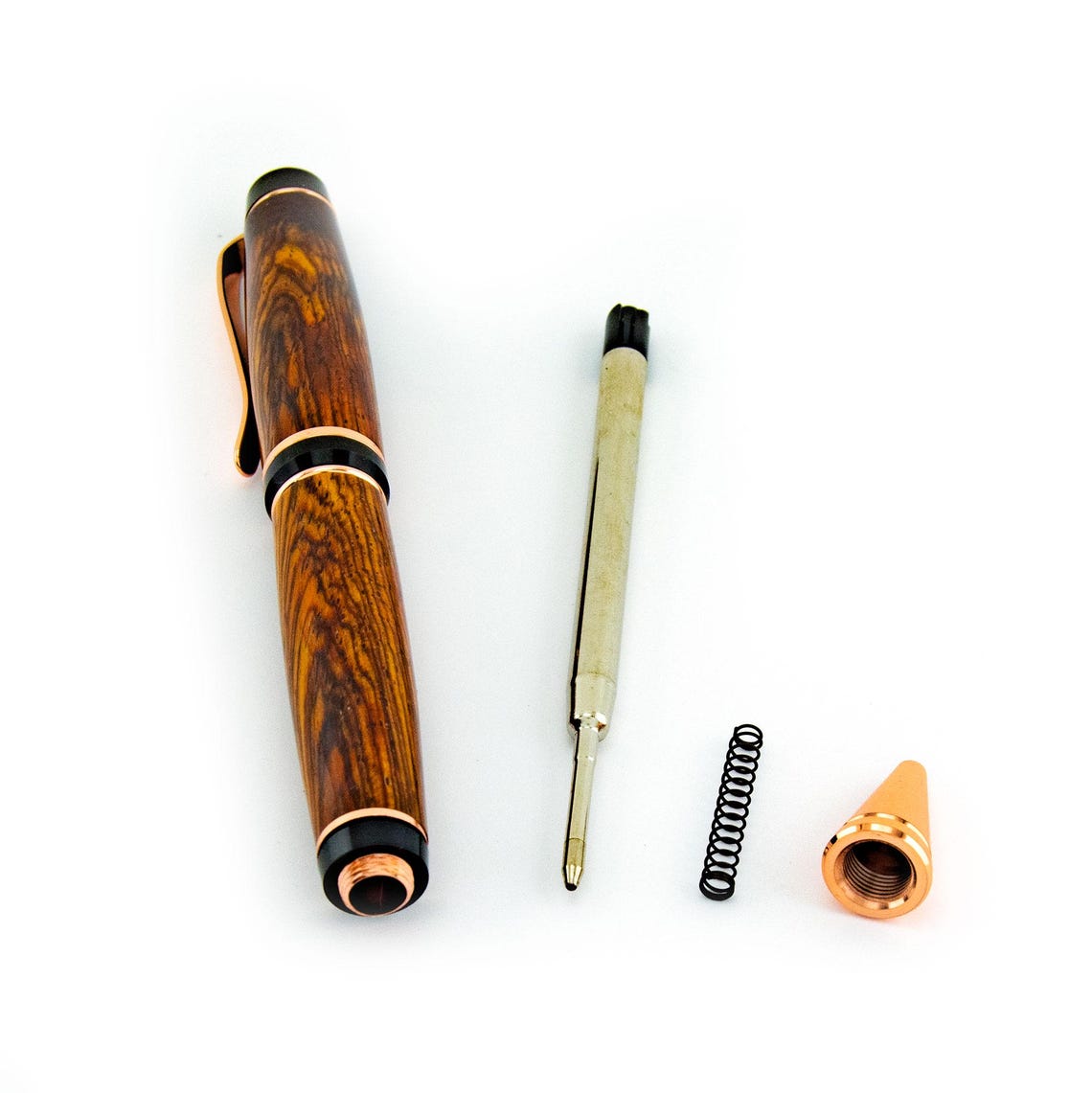 Big Ben Style Ballpoint Twist Pen With Cocobolo Wood & Copper Trim - Etsy