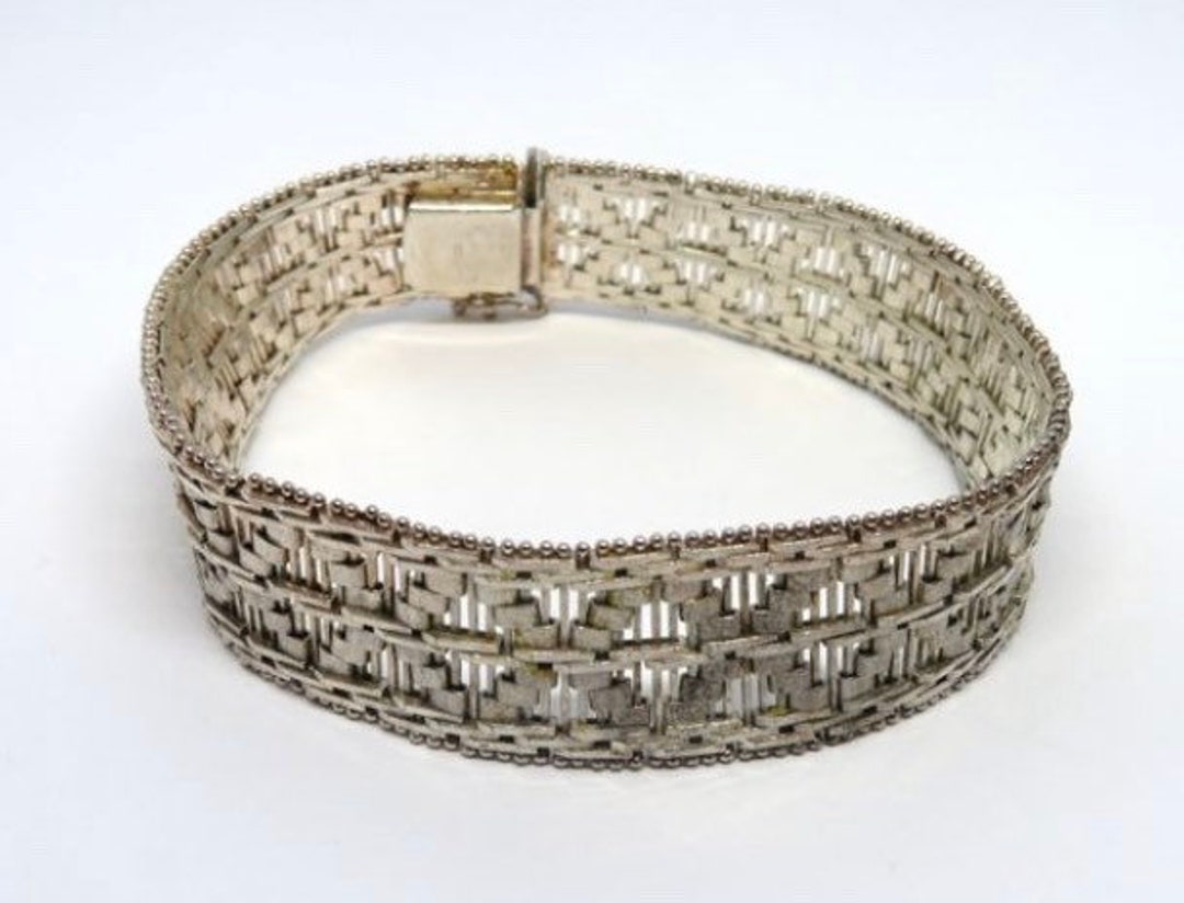 Sterling Slide Clasp Vintage Bracelet - Etsy
