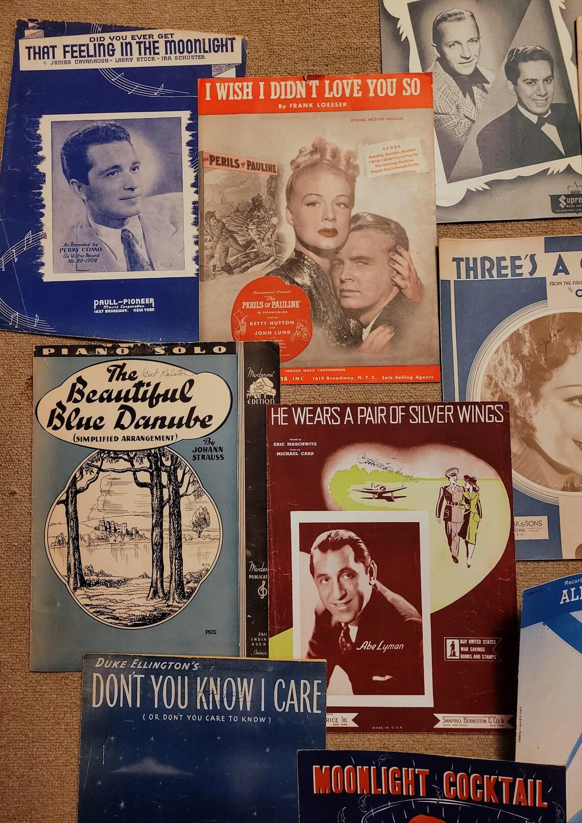 Sheet Music, Perry Como, Bing Crosby, Eddie Fisher, Dinah Shore & More ...