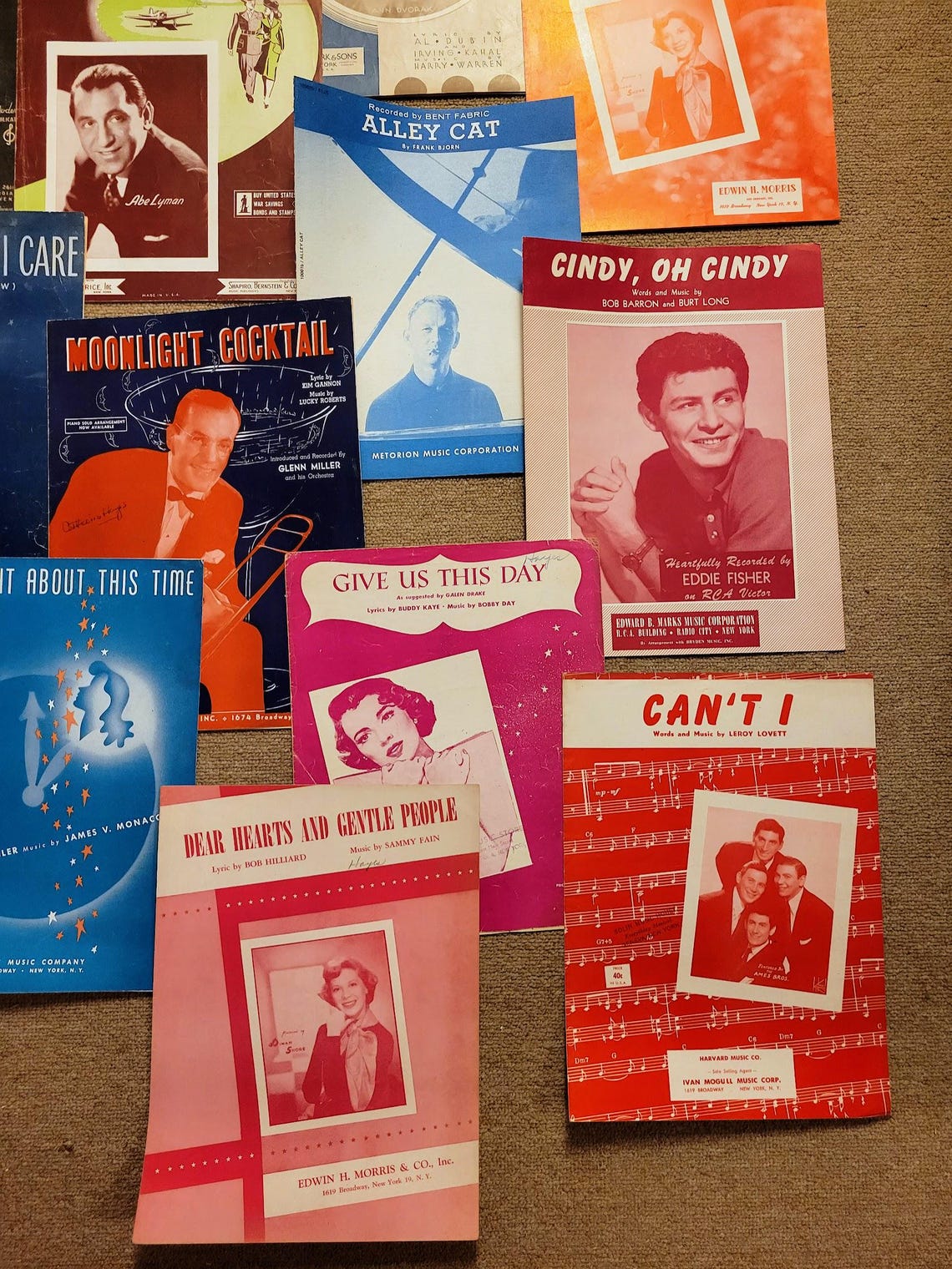Sheet Music, Perry Como, Bing Crosby, Eddie Fisher, Dinah Shore & More ...
