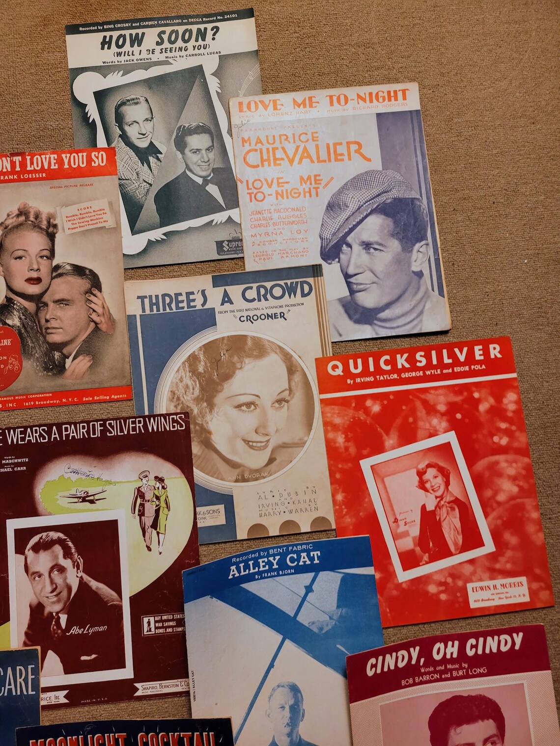 Sheet Music, Perry Como, Bing Crosby, Eddie Fisher, Dinah Shore & More ...