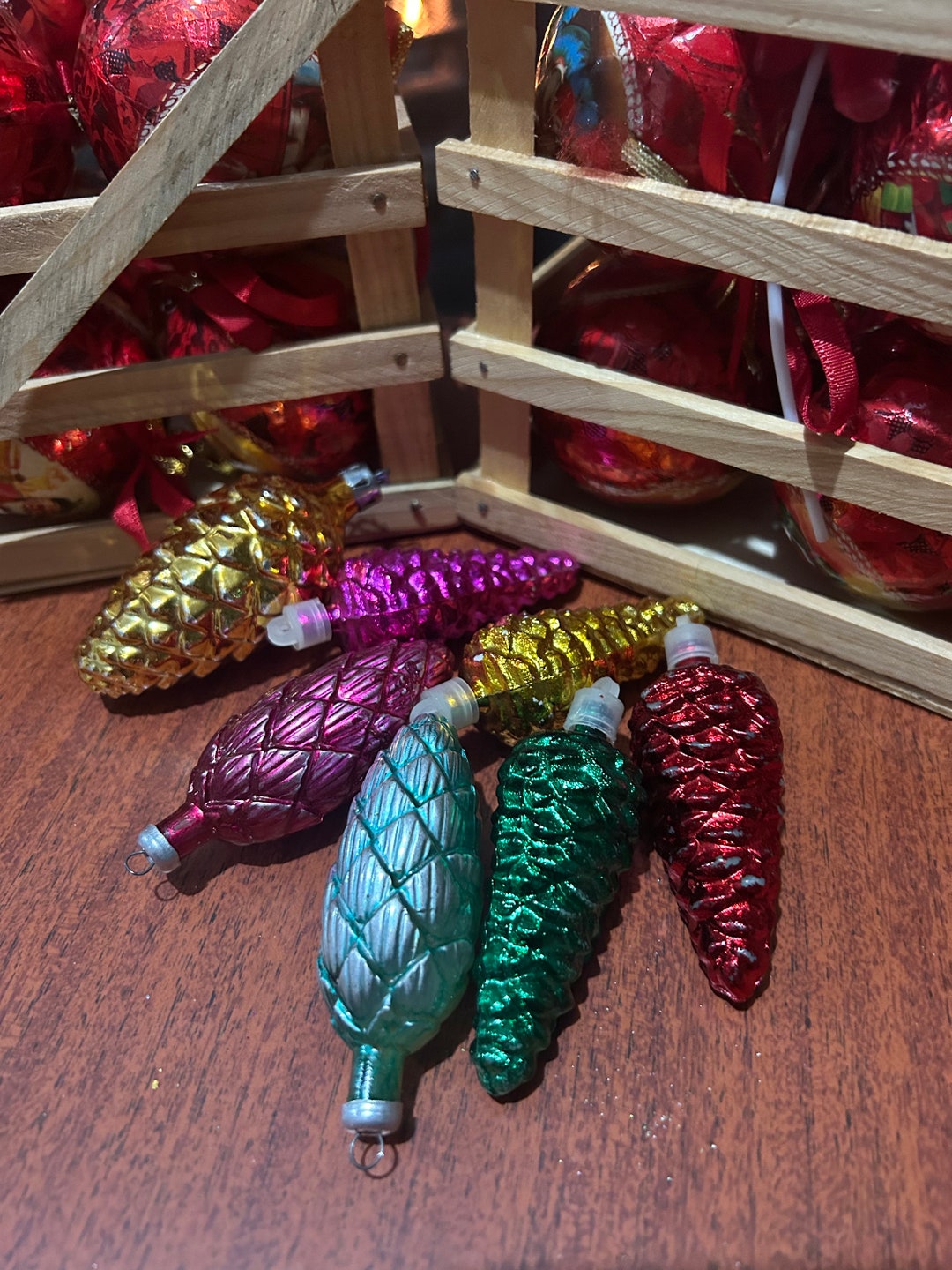 Vintage Job Lot of Kitsch Acorn Style Christmas Baubles - Etsy