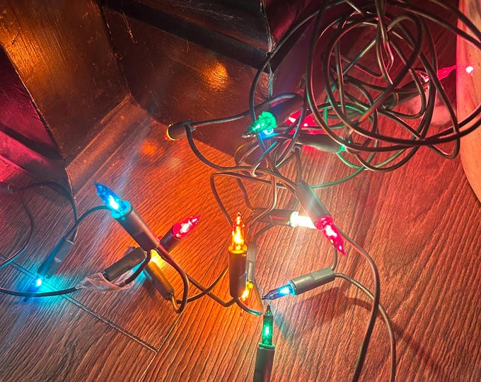 Vintage Multi Coloured Christmas Lights - Etsy