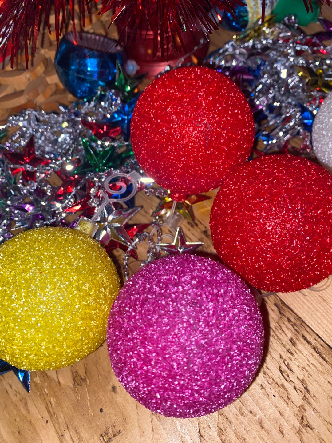 Vintage Job Lot of Kitsch Christmas Baubles - Etsy