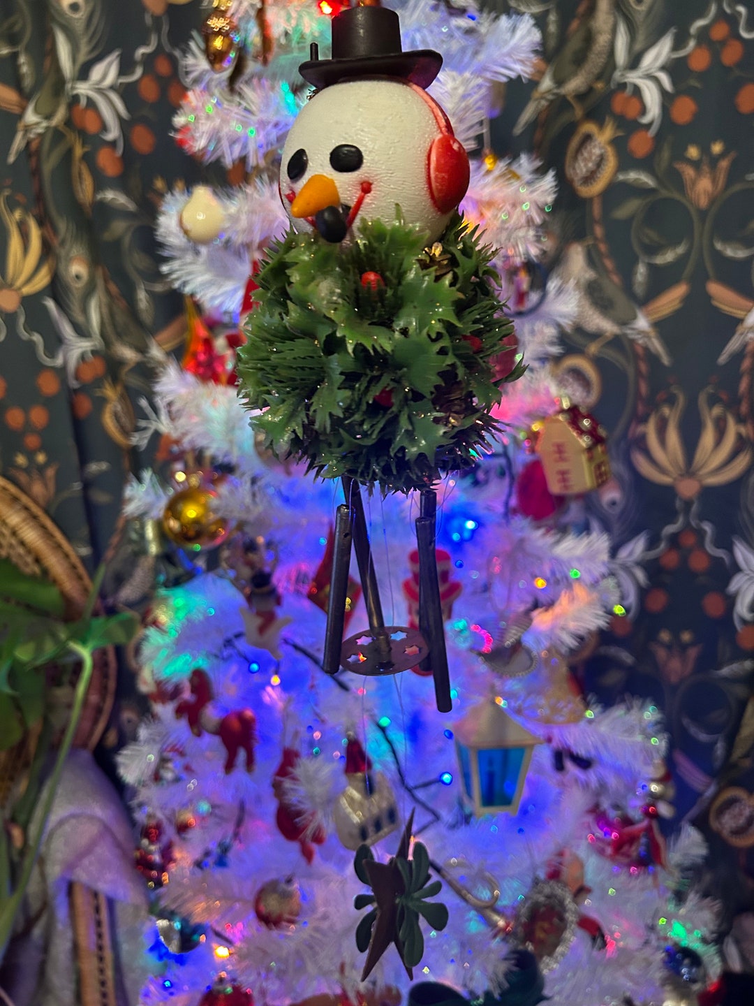 Vintage Plastic Holiday Christmas Hanging Snow Man Chimes - Etsy