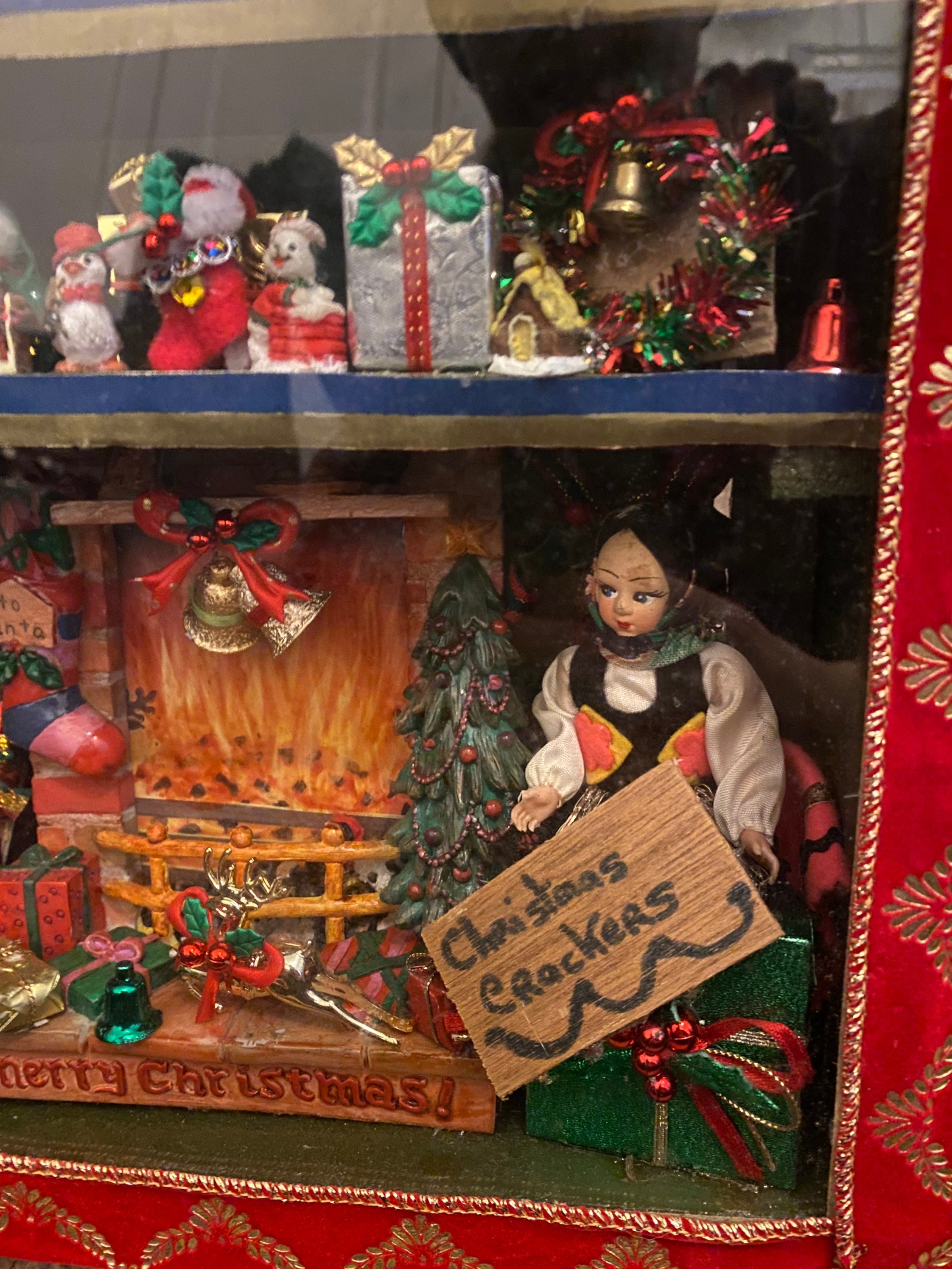 Handmade Vintage Diorama Christmas Winter Scene Shadow Box and - Etsy