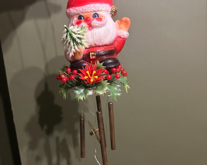 Vintage Plastic Holiday Christmas Hanging Santa Claus Wind Chimes - Etsy