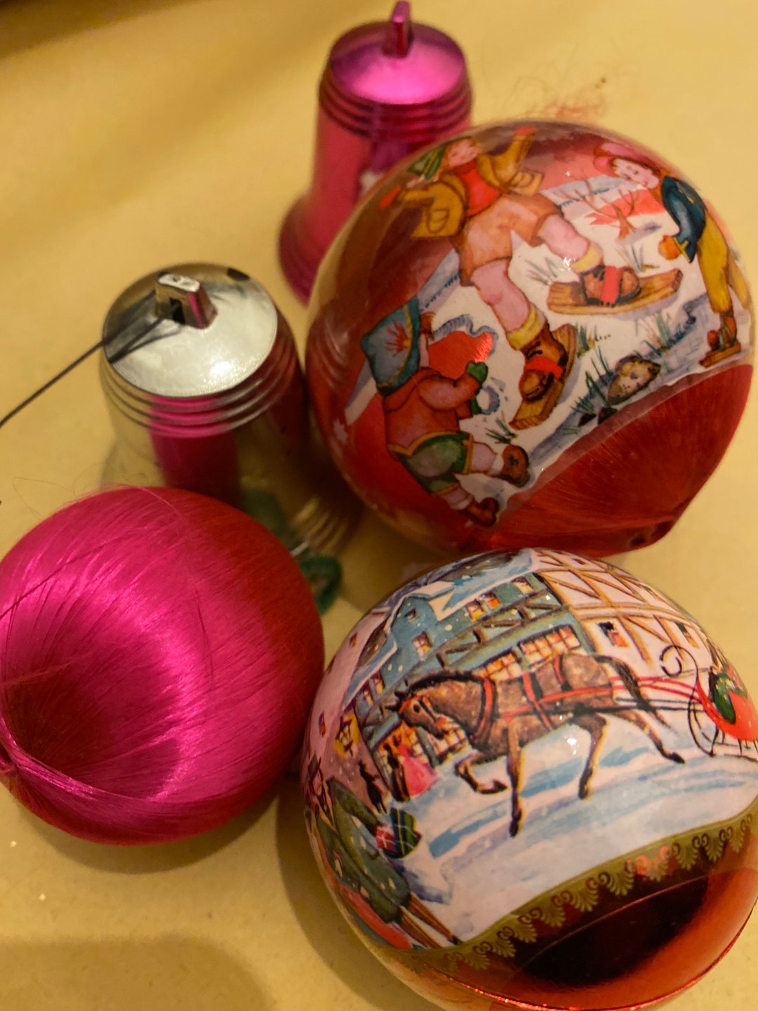 Vintage Job Lot of Kitsch Christmas Baubles - Etsy