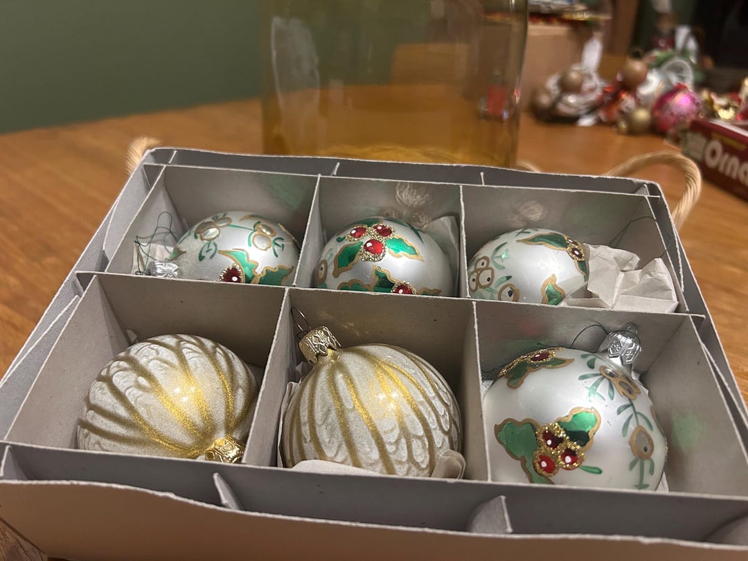 Vintage German Glass Christmas Baubles - Etsy