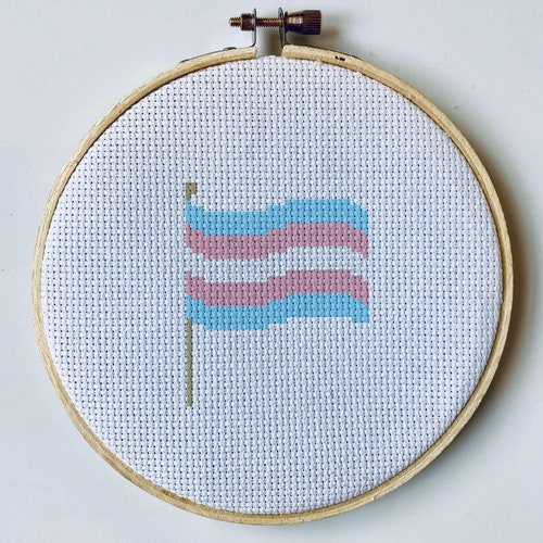 Trans Pride Planet Cross Stitch Pattern PDF Instant Download - Etsy