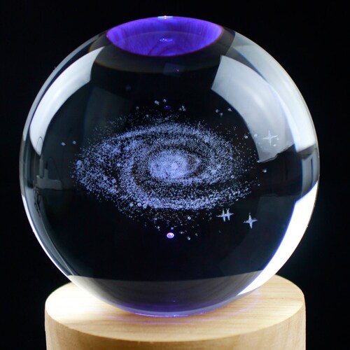 3D Solar System Engraved Crystal Orb - Etsy