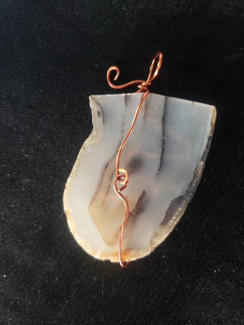Wire Wrapped Slice of Agate - Etsy