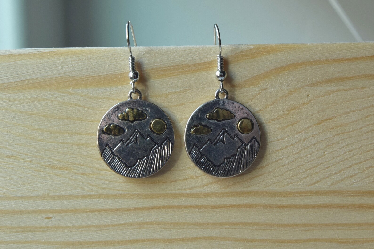 Adventurer Mountain Scene Earrings - Etsy