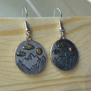 Adventurer Mountain Scene Earrings - Etsy