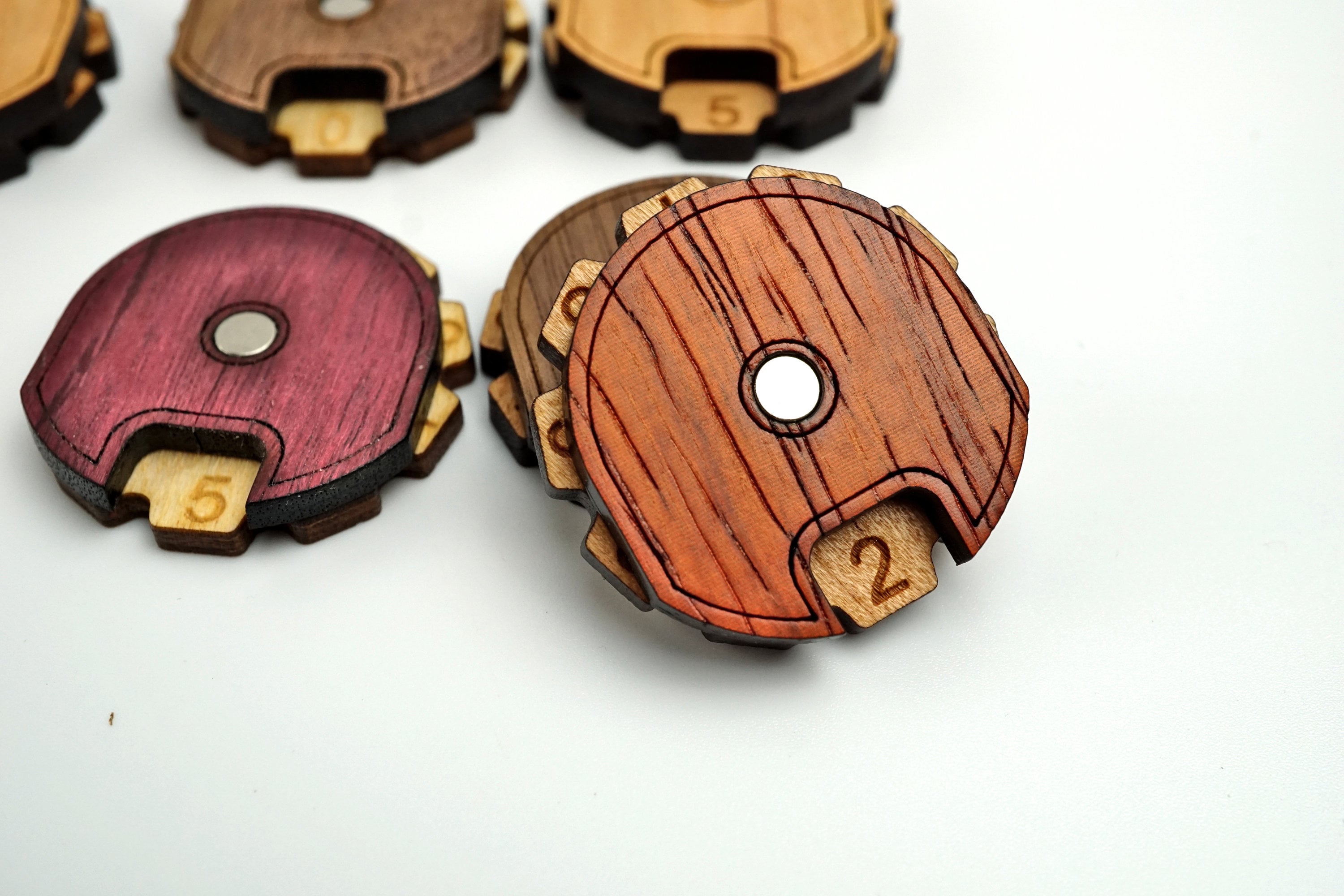 Hardwood Game Counters 0-9 Counters for Board Games and Role - Etsy