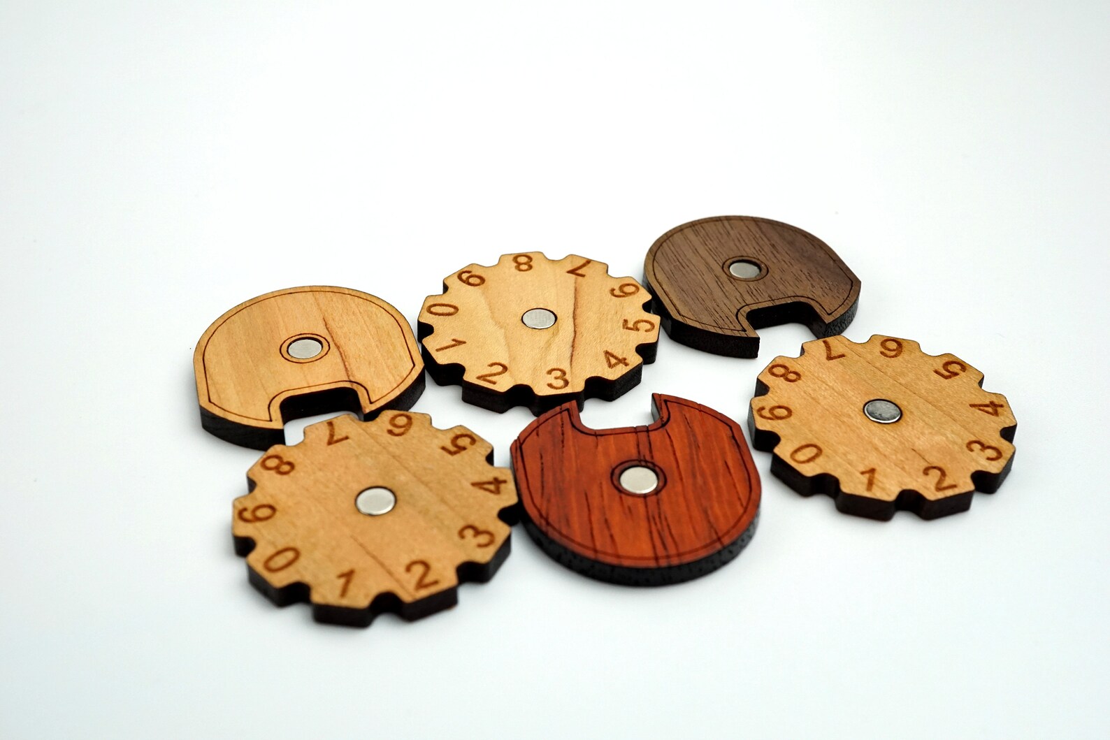 Hardwood Game Counters 0-9 Counters for Board Games and Role - Etsy