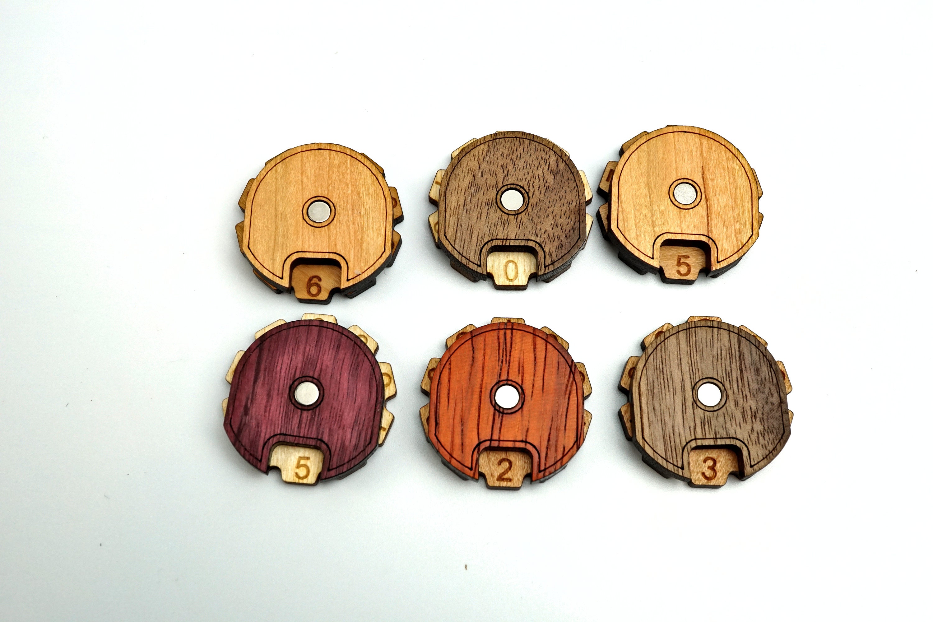 Hardwood Game Counters 0-9 Counters for Board Games and Role - Etsy