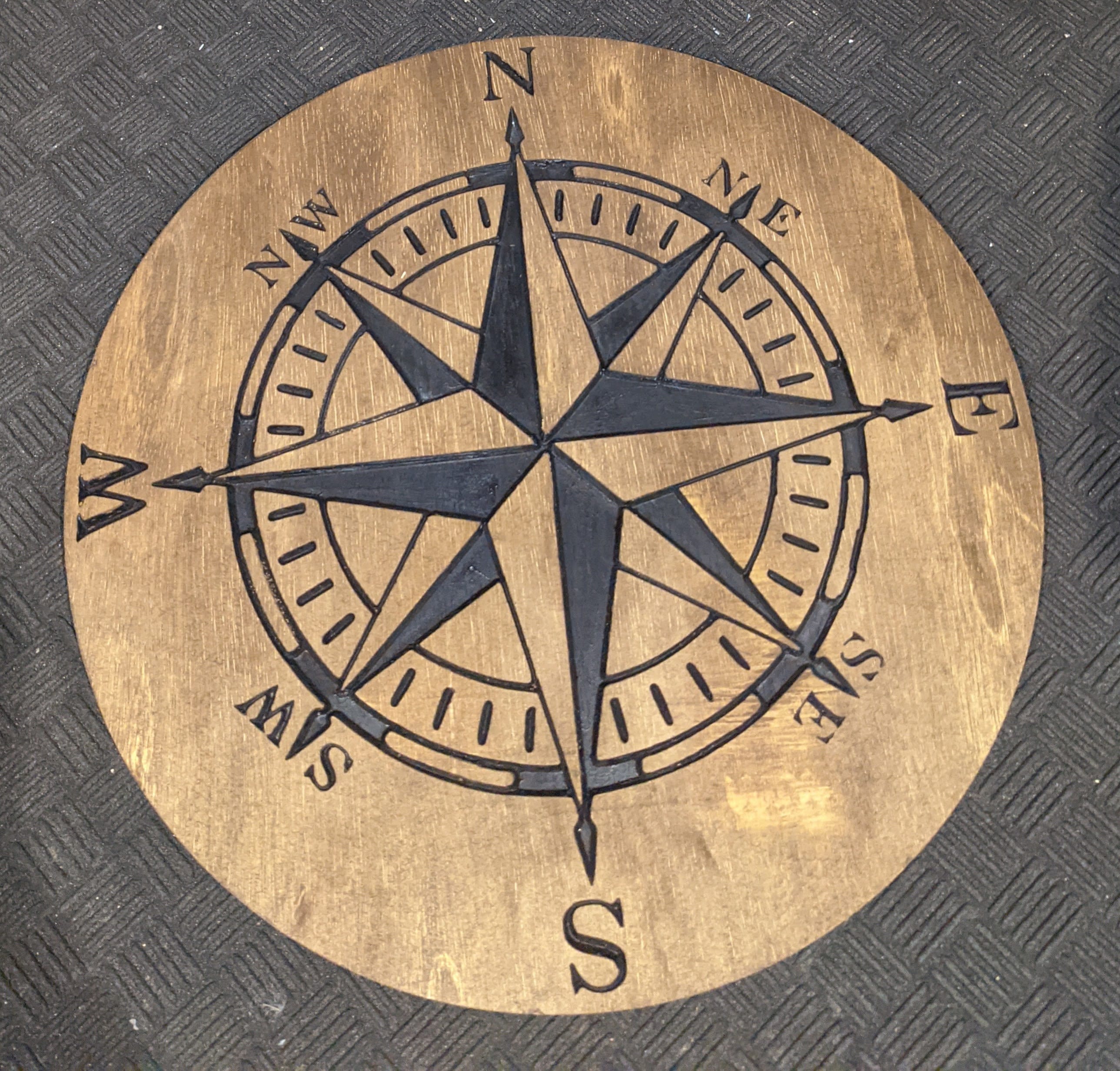 Compass Rose Wall Art Etsy