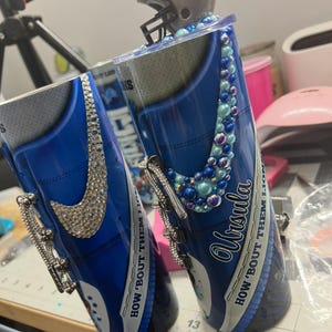 Lion's Tumbler, Ice Topper, With Straw. Detroit Lions Football - Etsy