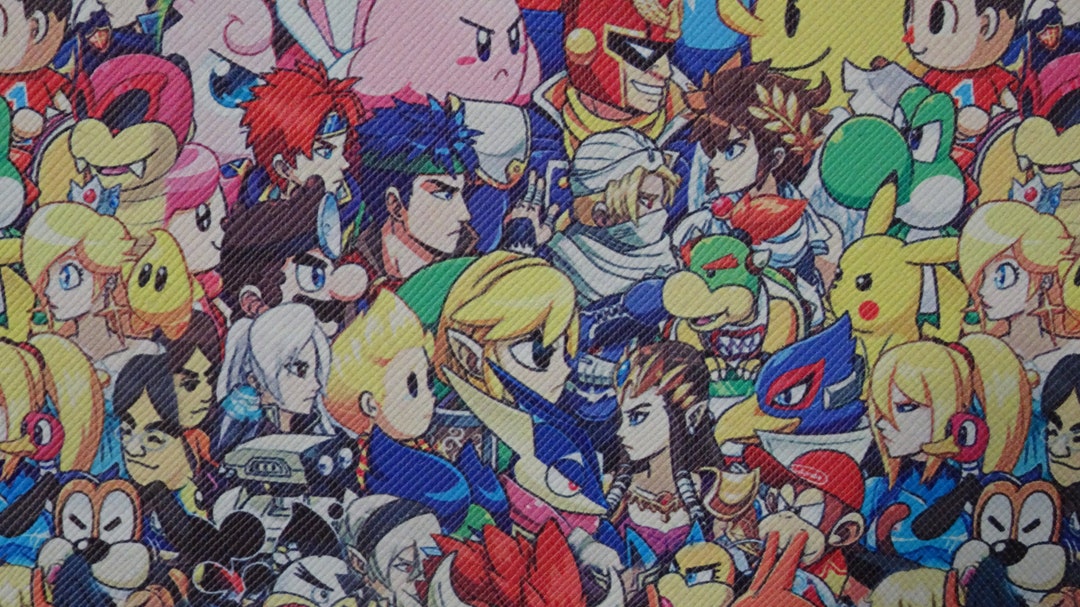 Multiple Video Game Characters Themed Faux Leather Sheet - Etsy