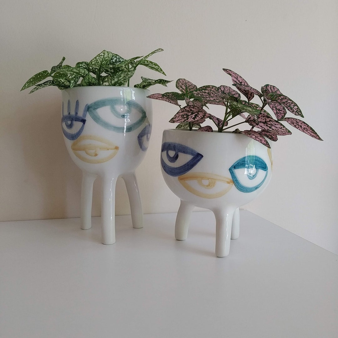 One Contemporary Evil Eye Tripod Bowl, Pastel Room Decor, Candy Bowl ...