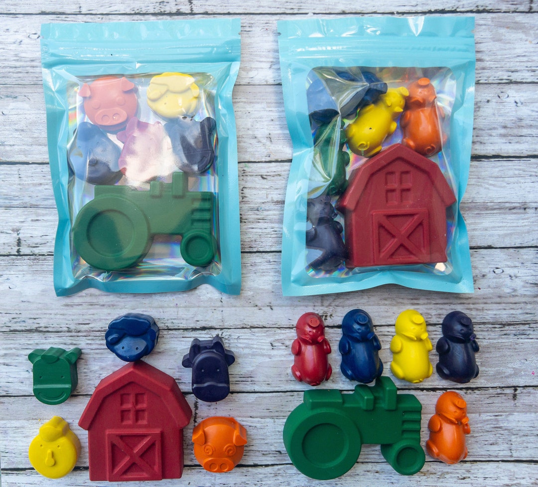 Farm Animal Crayola Crayon Party Favors: Barn, Tractor, Pig - Etsy
