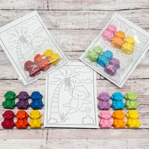 Monkey Crayon Party Favors, - Etsy