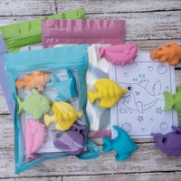 Under the Sea Crayon Party Favors | Ocean Crayons | Kids Birthday Favor ...