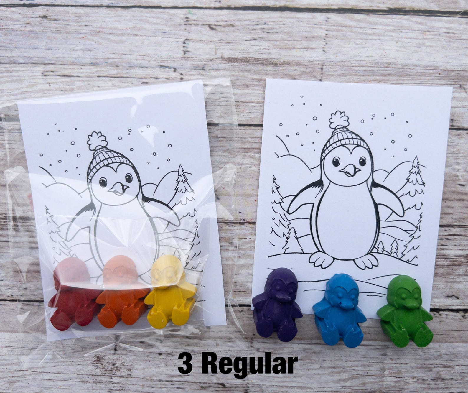 Penguin Crayon Party Favors, - Etsy