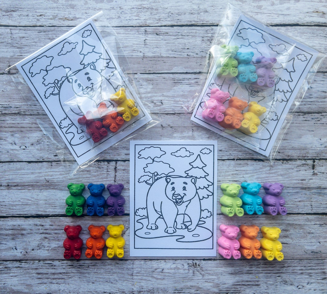 Bear Crayon Party Favors, - Etsy