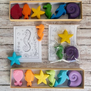Ocean Crayon Gift Set, Ocean Party Favor, Kids Gifts, Stocking Stuffers ...