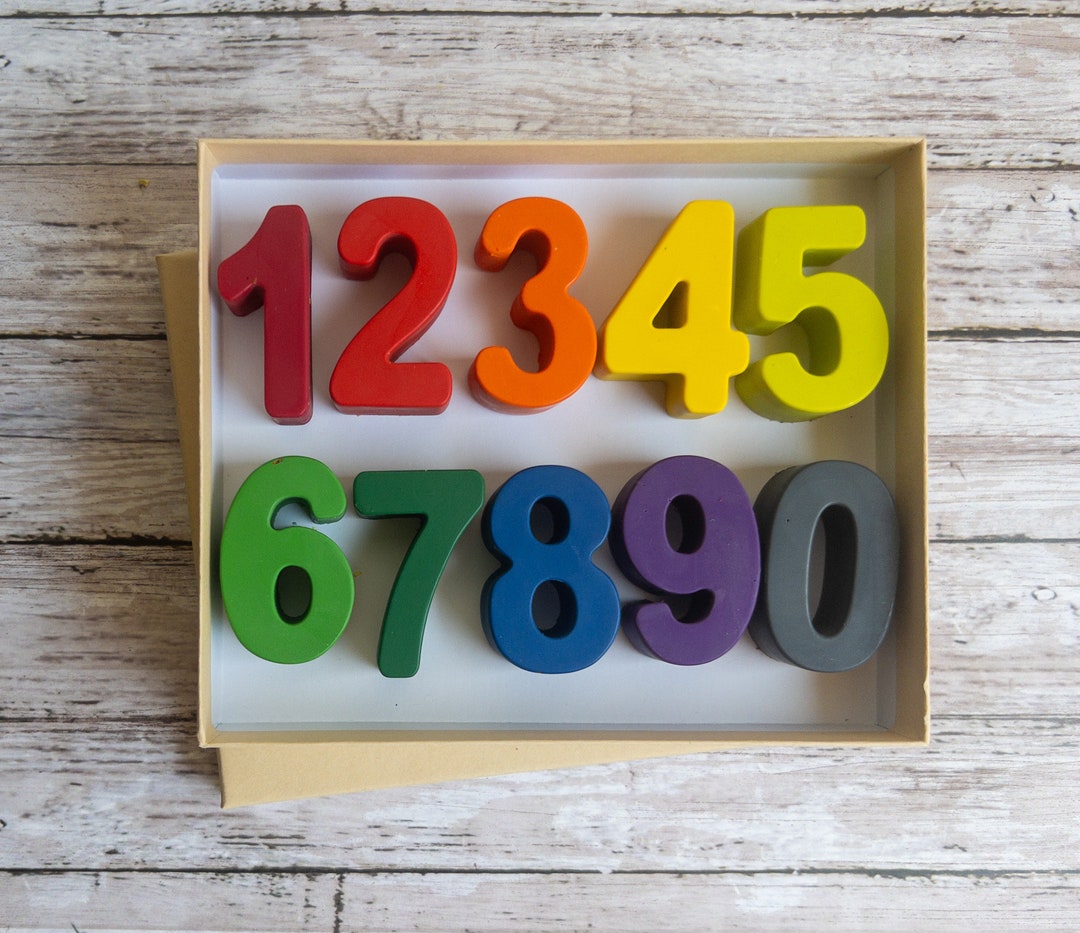 Number Crayon Gift Set - Etsy