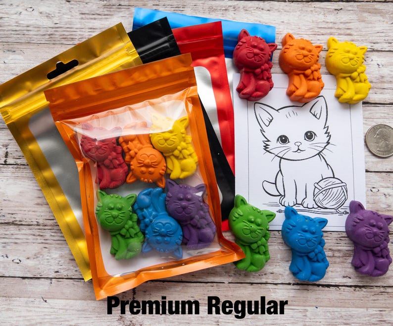 Kitty Cat Crayons Gift Set & Party Favor - Etsy