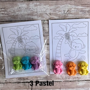Monkey Crayon Party Favors, - Etsy