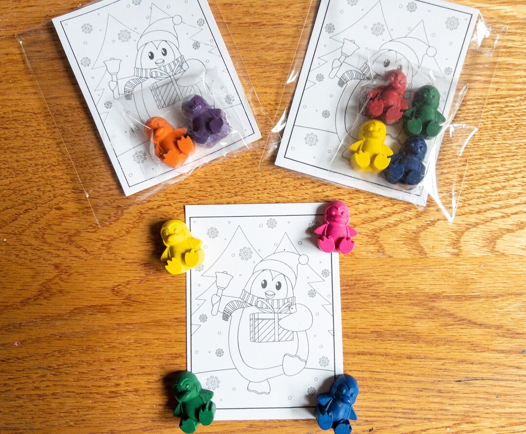 Penguin Crayon Party Favors - Etsy