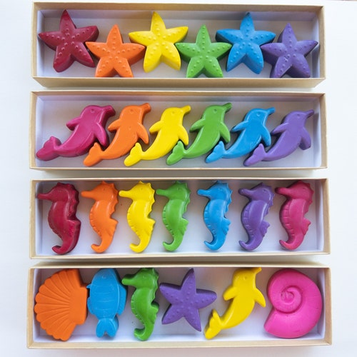 Ocean Crayon Gift Set Ocean Party Favor Kids Gifts Stocking - Etsy