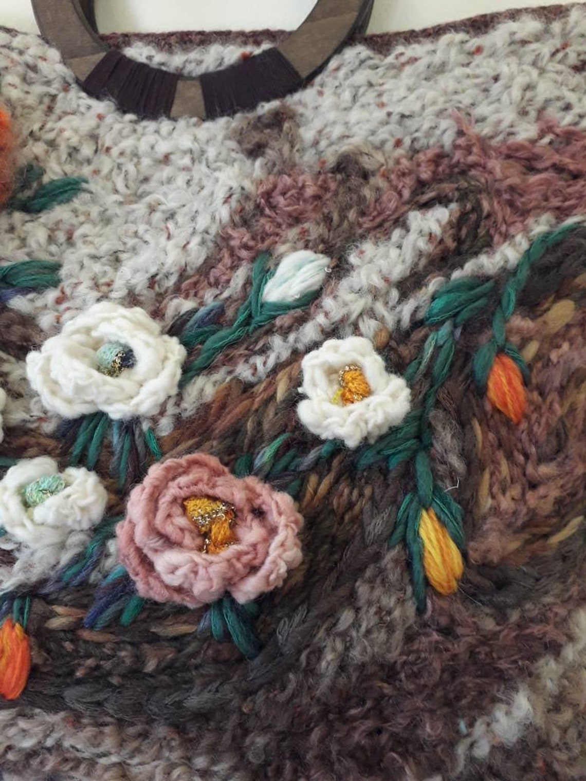 Freeform Bag in Crochet and Embroidery With Various Colors - Etsy