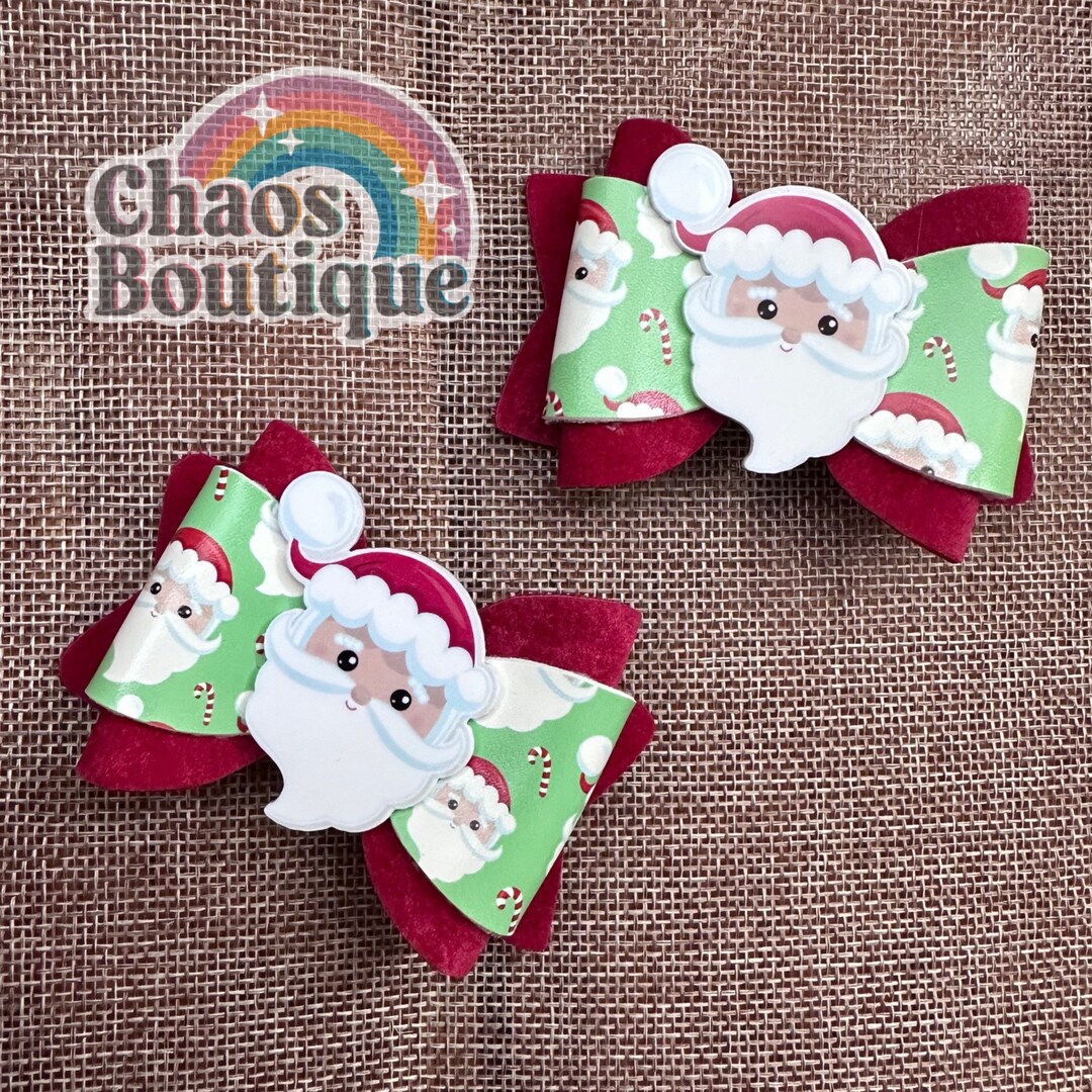 Santa Bows - Etsy