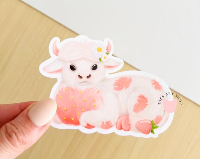 Fruit Cows Vinyl Sticker- Stickers - Cute - Decal Cut - Strawberry ...
