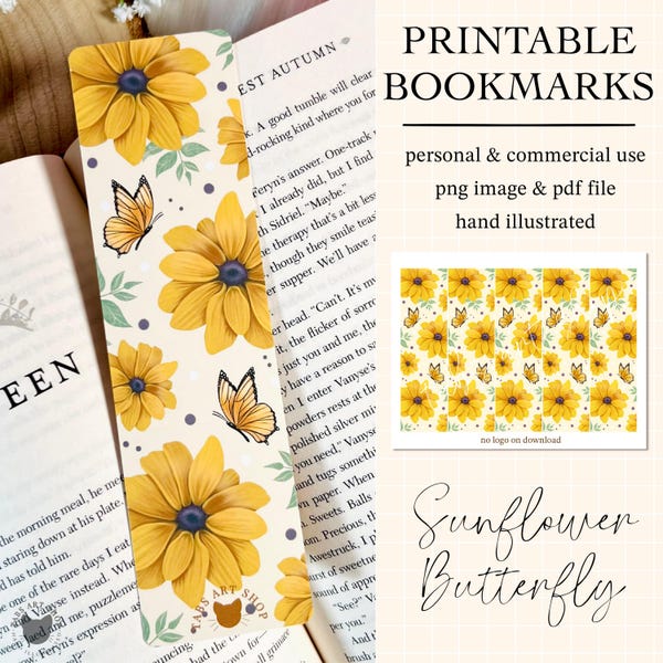 Sunflower Bookmark - Etsy