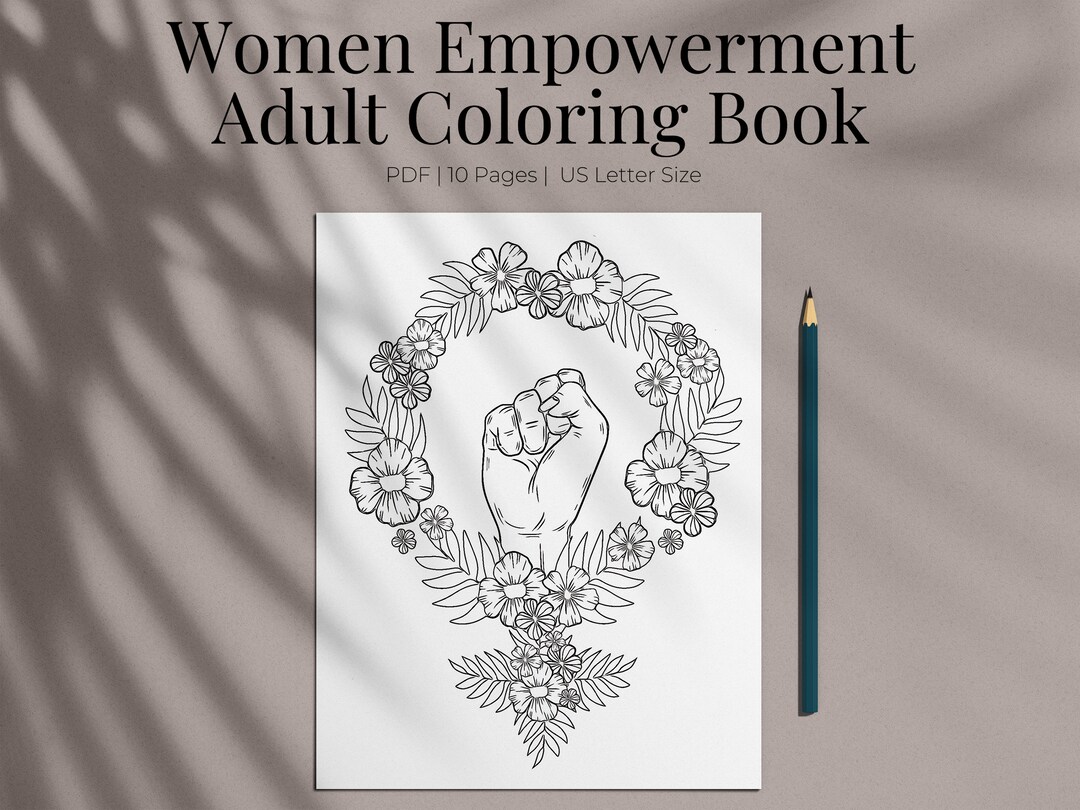 Women Empowerment Coloring Book Printable Adult Coloring Pages Feminist ...