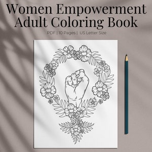 Women Empowerment Coloring Book Printable Adult Coloring Pages Feminist ...